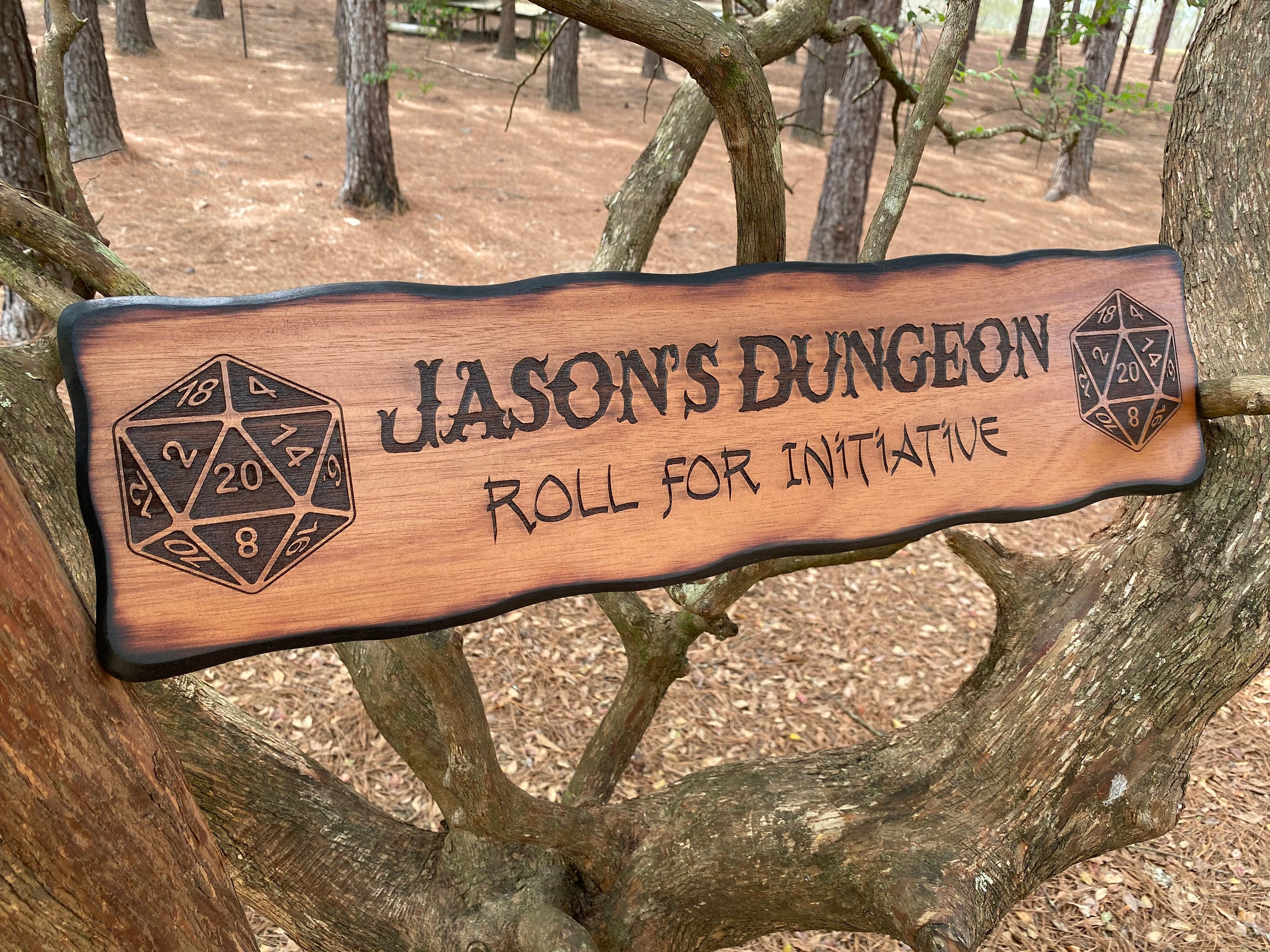 Personalized Rustic Dnd Wood Sign Dungeons and Dragons - Etsy