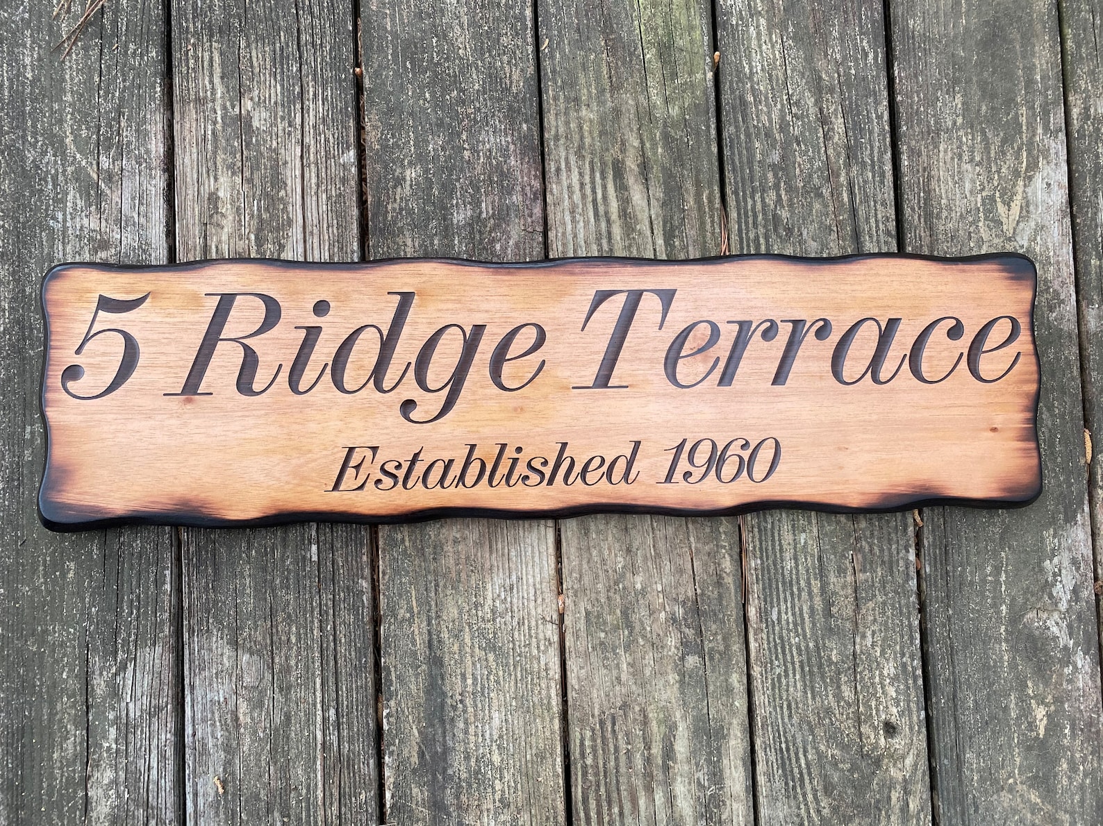 Personalized Rustic Driveway Address Sign, Engraved Western Wall Art ...