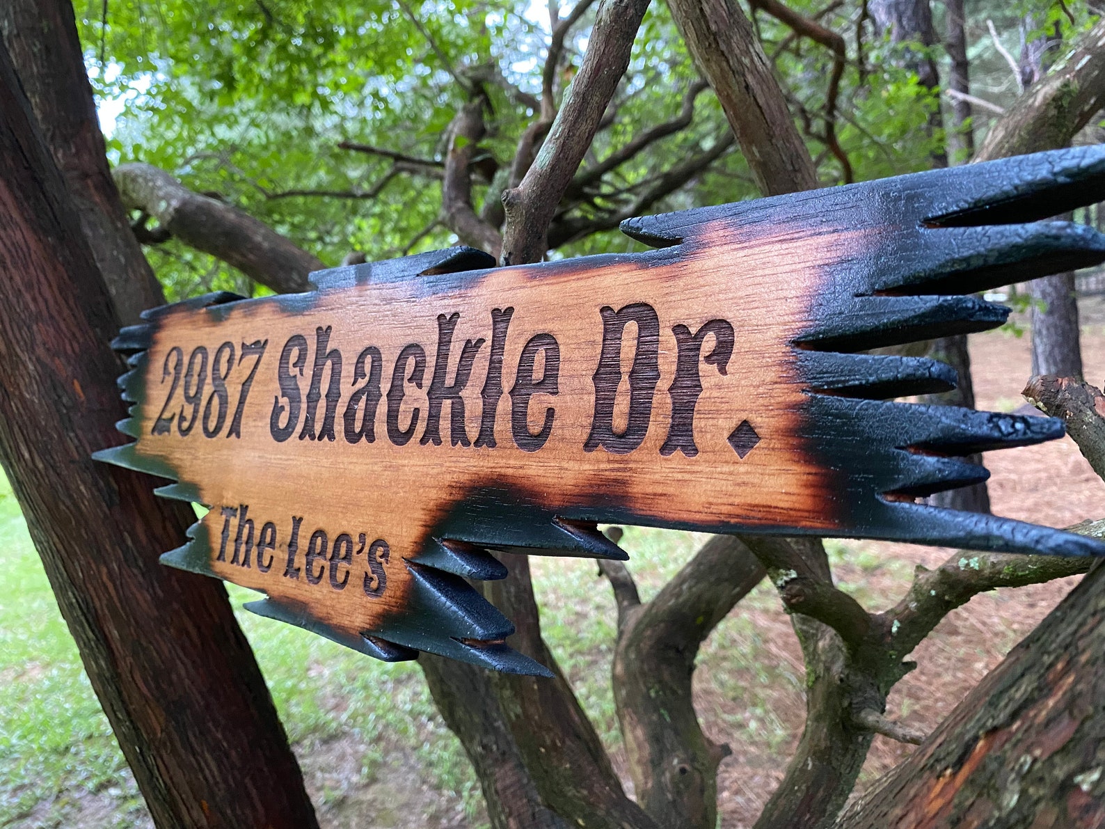 Custom Wood Rustic Address Plaque, Personalized Outdoor Western Sign ...