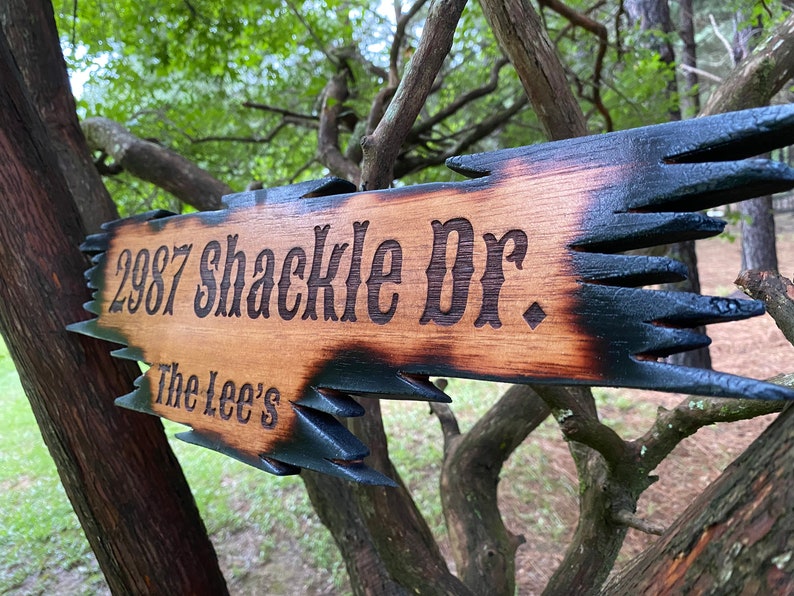 Custom Wood Rustic Address Plaque, Personalized Outdoor Western Sign ...