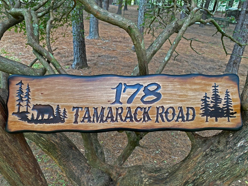 Outdoor Personalized Rustic Bear Sign Cabin Western Wall Art - Etsy