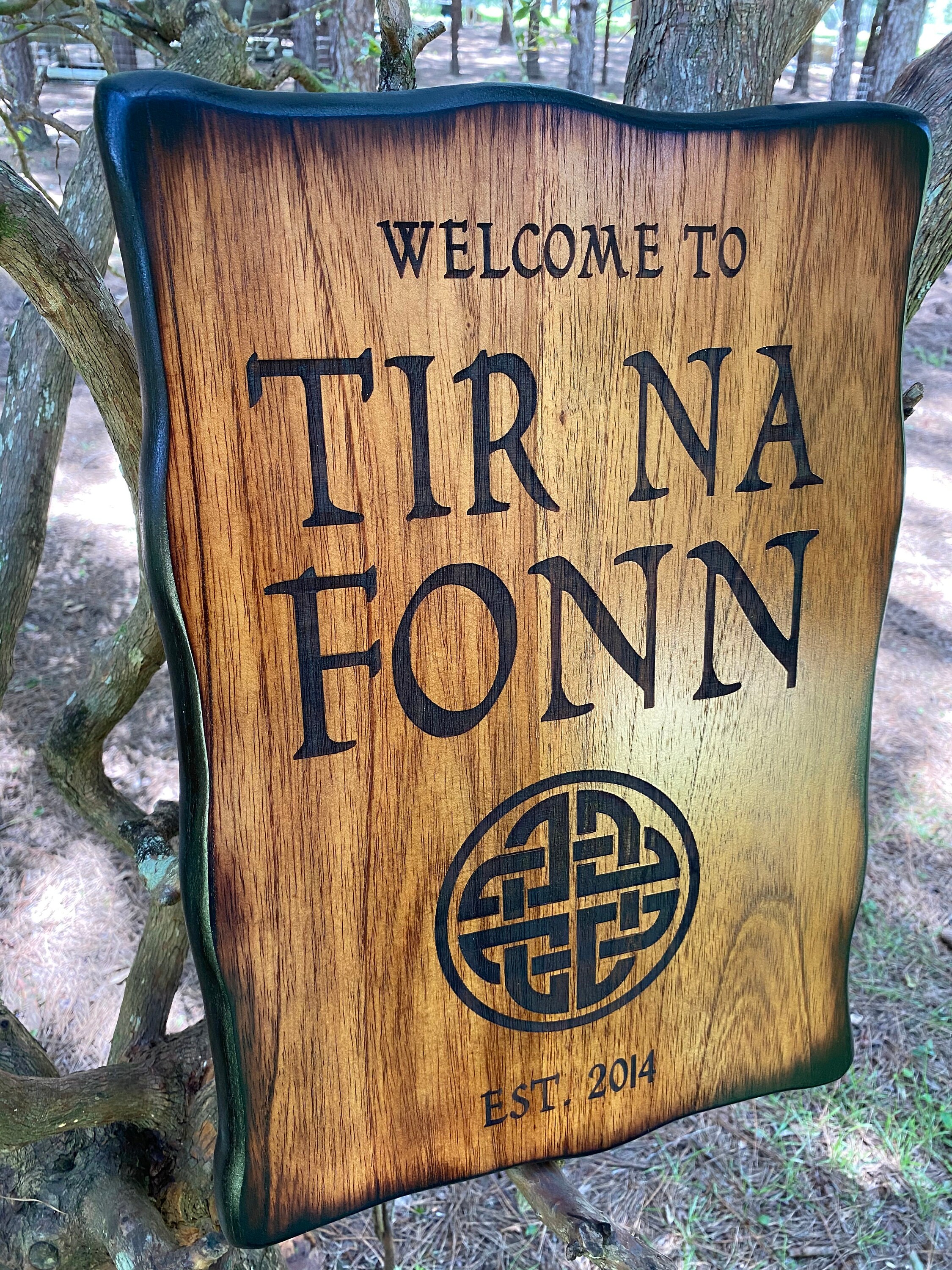 Personalized Rustic Engraved Wood Sign Logo Wall Art Celtic - Etsy