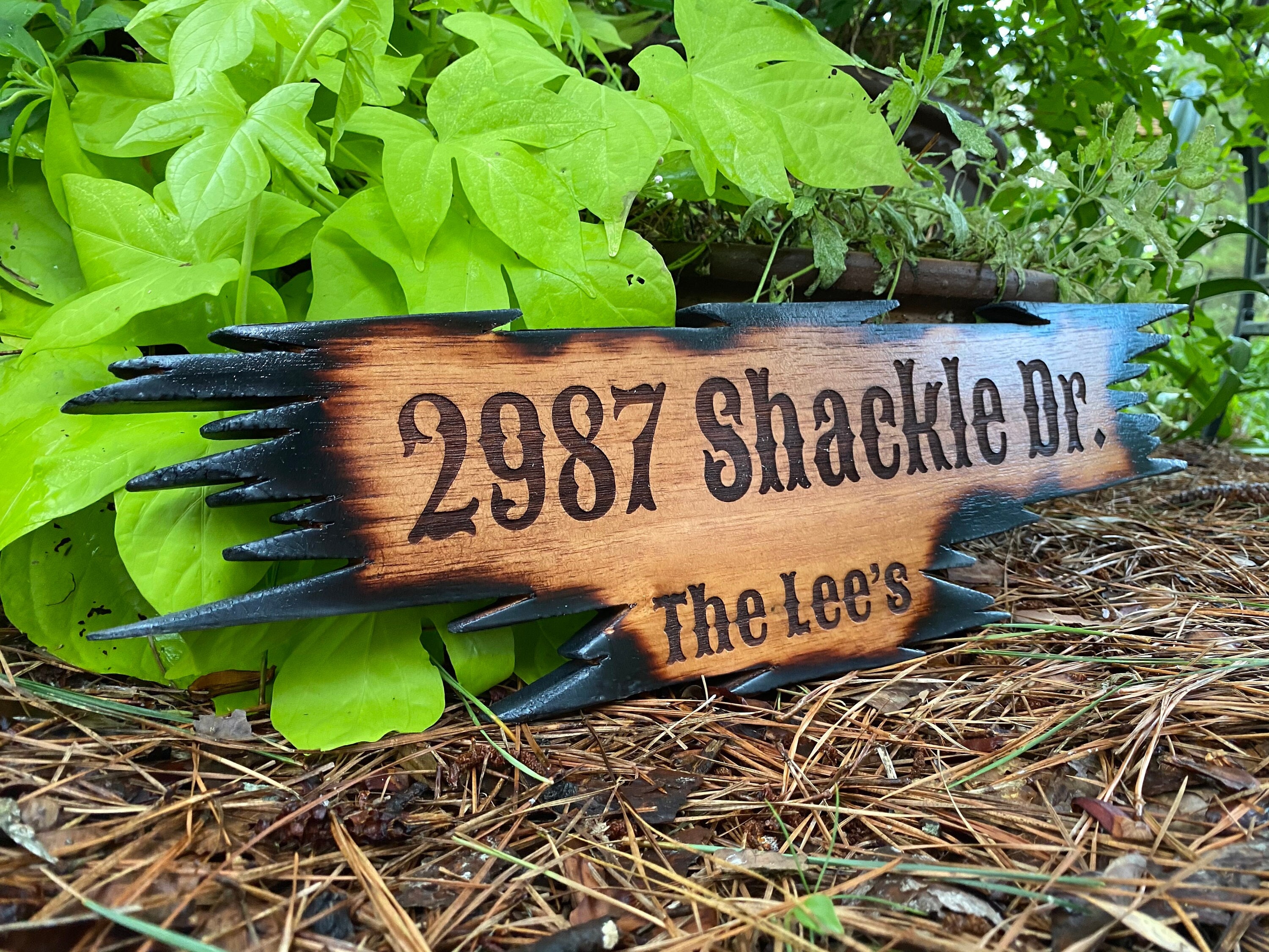 Custom Wood Rustic Address Plaque, Personalized Outdoor Western Sign ...