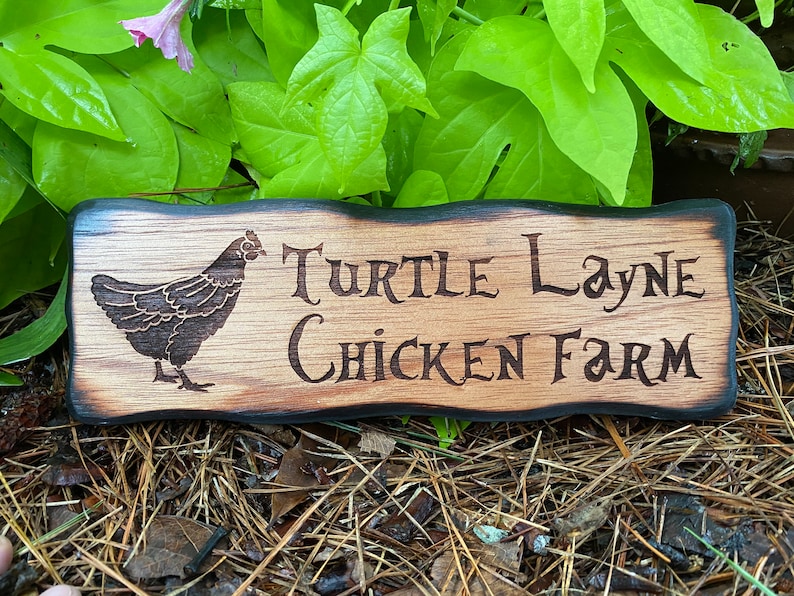 Outdoor Chicken Wood Decor Sign, Large Personalized Chicken Coop Wall ...