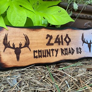 Rustic Custom Wood Address Sign, Personalized Plaque, Cabin Decor ...