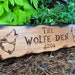 Wolf Western Wood Sign, Personalized Outdoor Wood Art, Cabin Welcome ...
