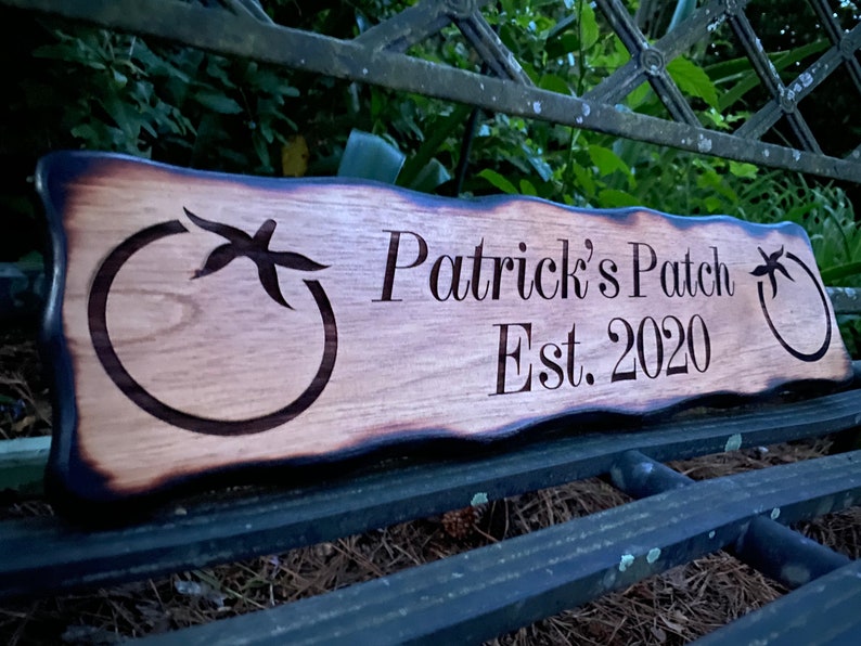 Farm Garden Outdoor Decor Sign, Personalized Vegetable Farmhouse ...