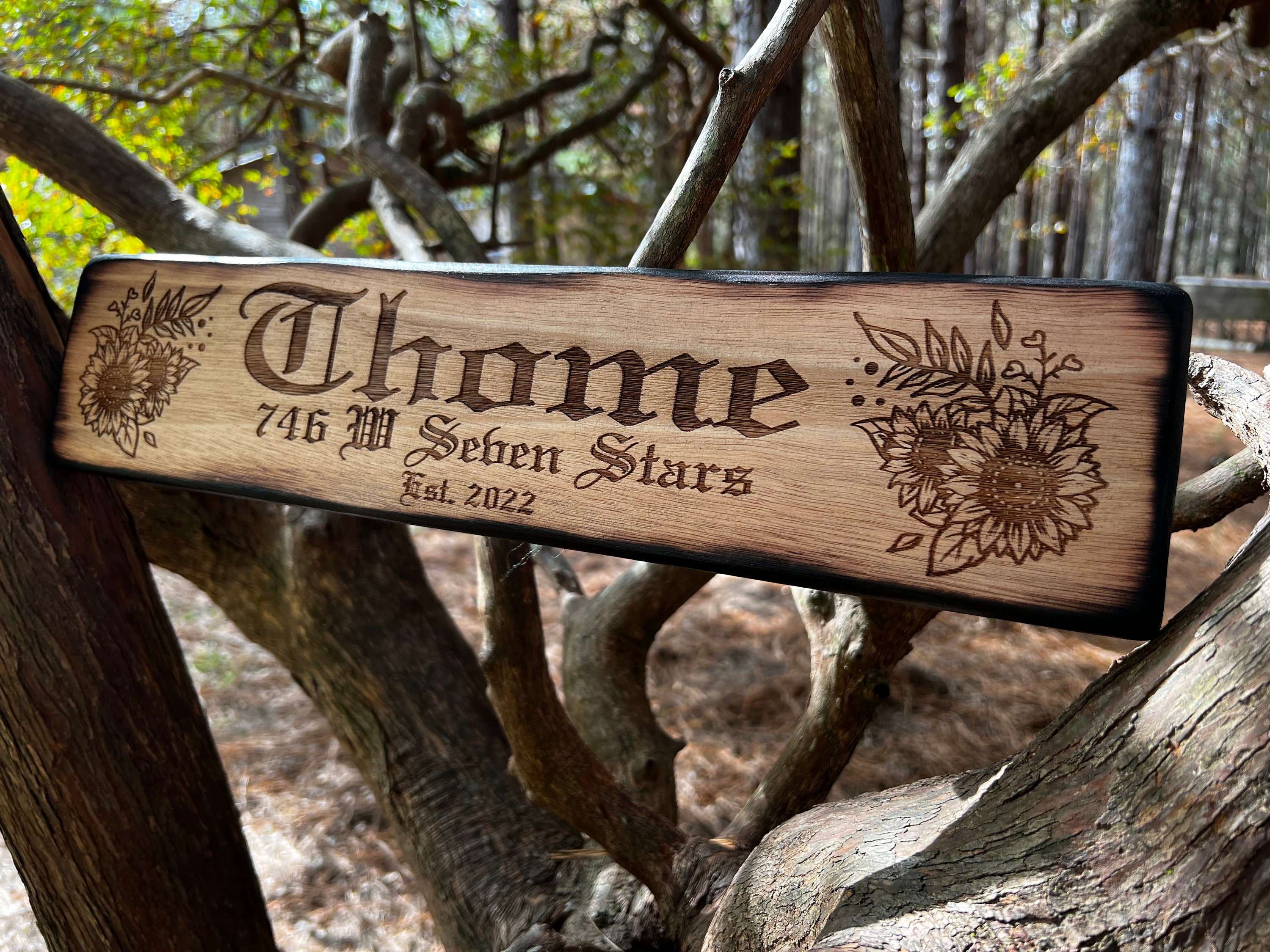 Rustic Home Flower Decoration Sign - Sunflower - Rose - Family Last ...