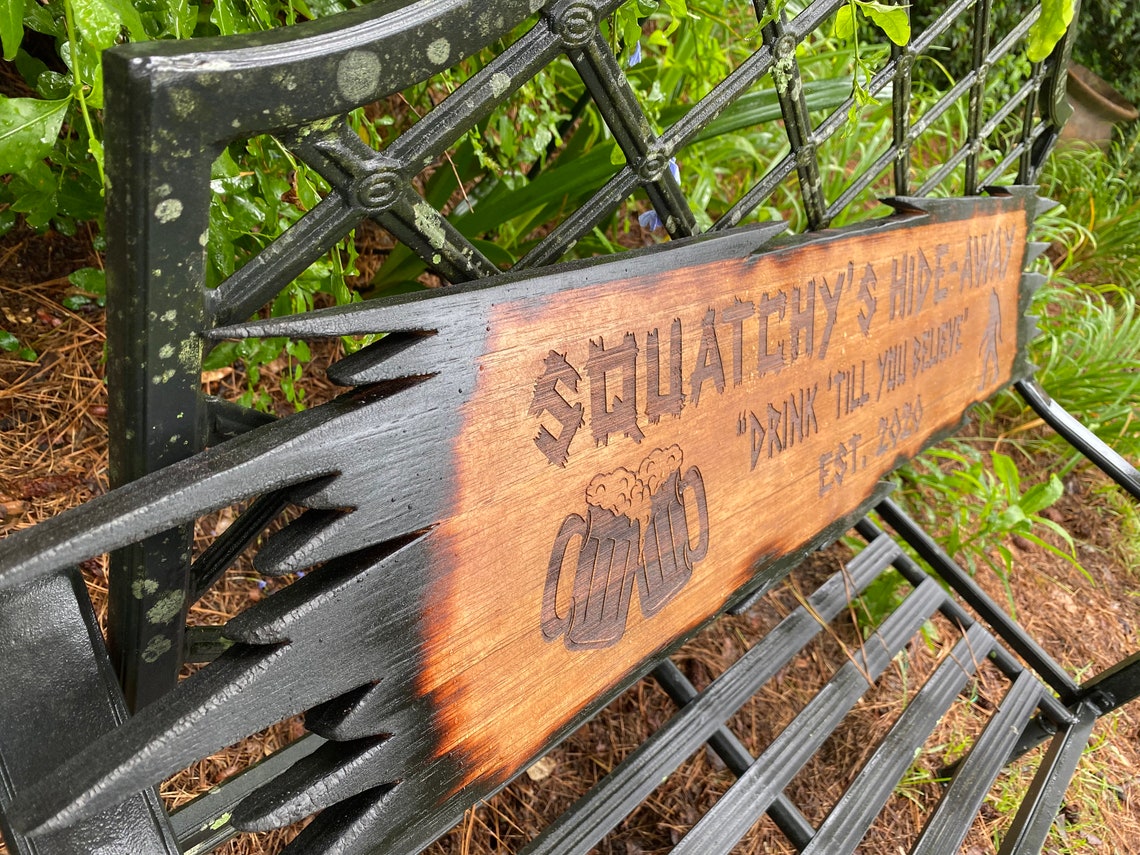 Personalized Western Wood Bar Sign Custom Rustic Outdoor | Etsy