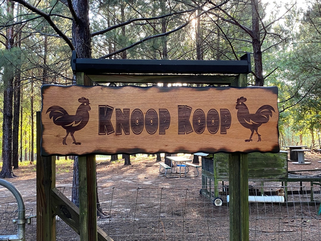 Large Outdoor Chicken Farm Sign, Oversized Garden Wood Personalized ...