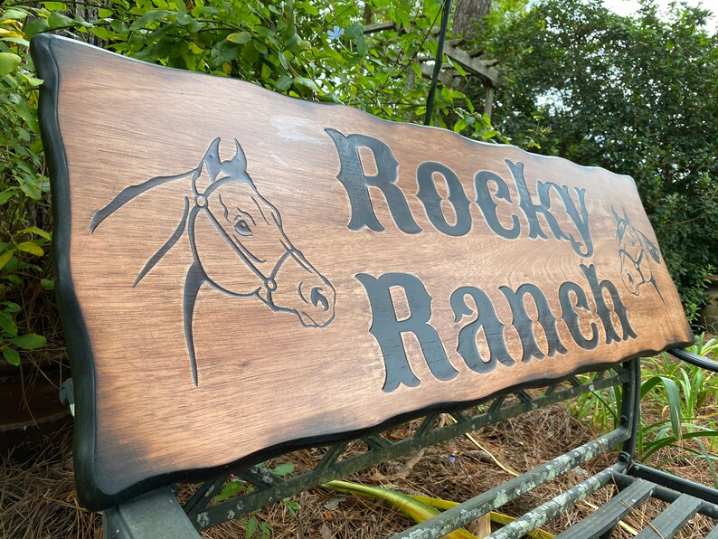 Ranch House Outdoor Wood Sign Custom Western Cowboy Decor | Etsy