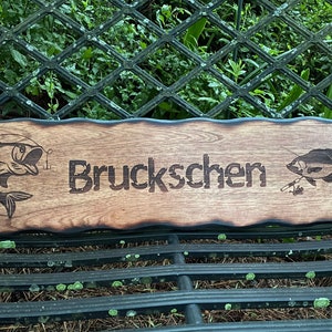 Personalized Fishing Cabin Wood Sign, Rustic Outdoor Porch Sign, Custom ...