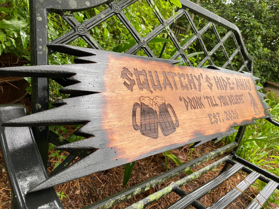 Personalized Western Wood Bar Sign Custom Rustic Outdoor | Etsy