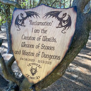 Personalized Medieval Shield - Personalized Dungeons and Dragons Wall ...