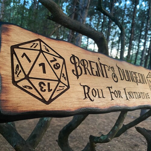 Personalized Rustic Dnd Wood Sign Dungeons and Dragons - Etsy
