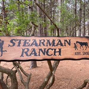 Outdoor Ranch House Wood Sign - Custom Western Wood Cowboy Rustic Decor ...
