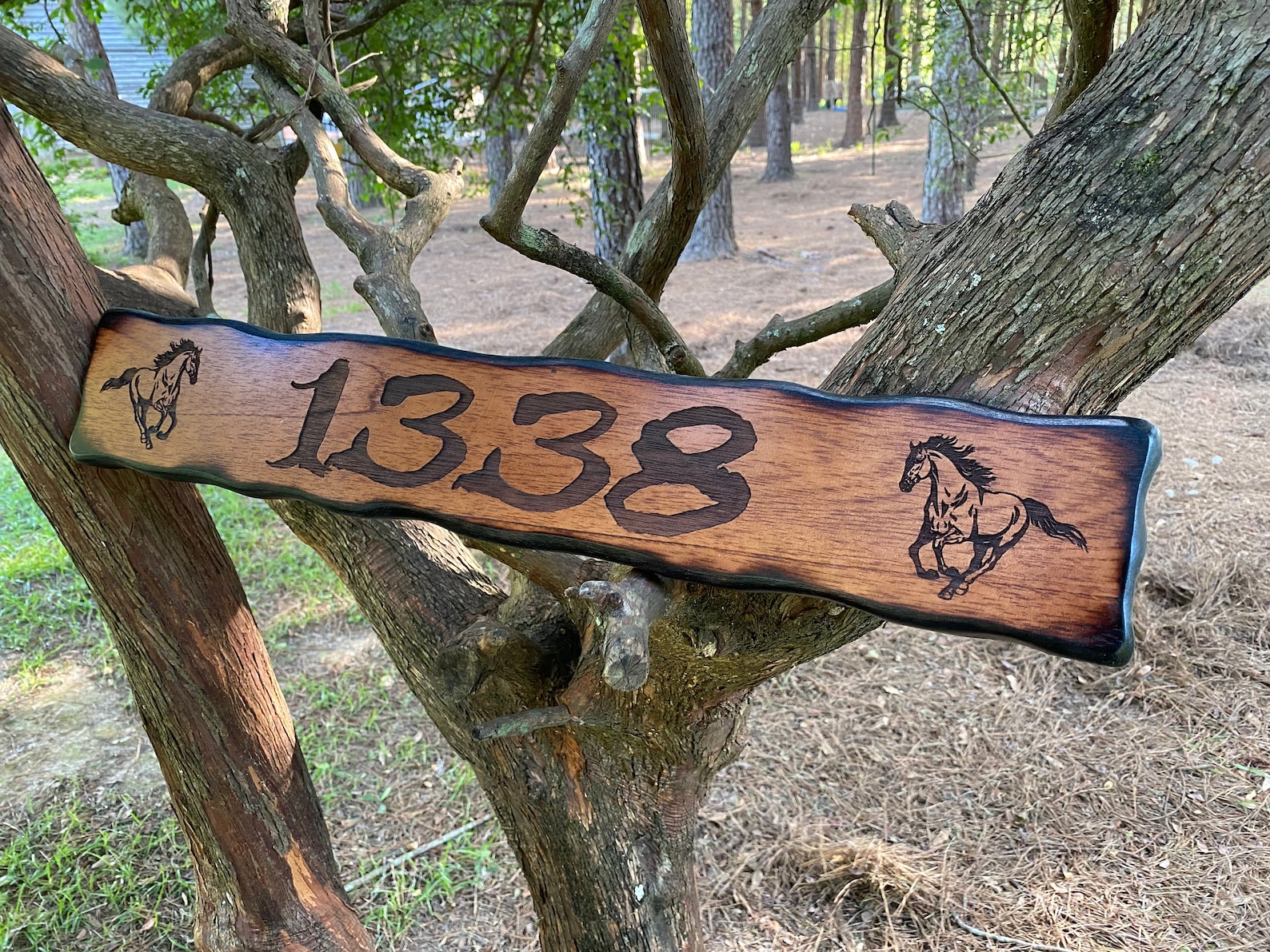 Rustic Ranch House Address Sign Personalized Wood Western | Etsy