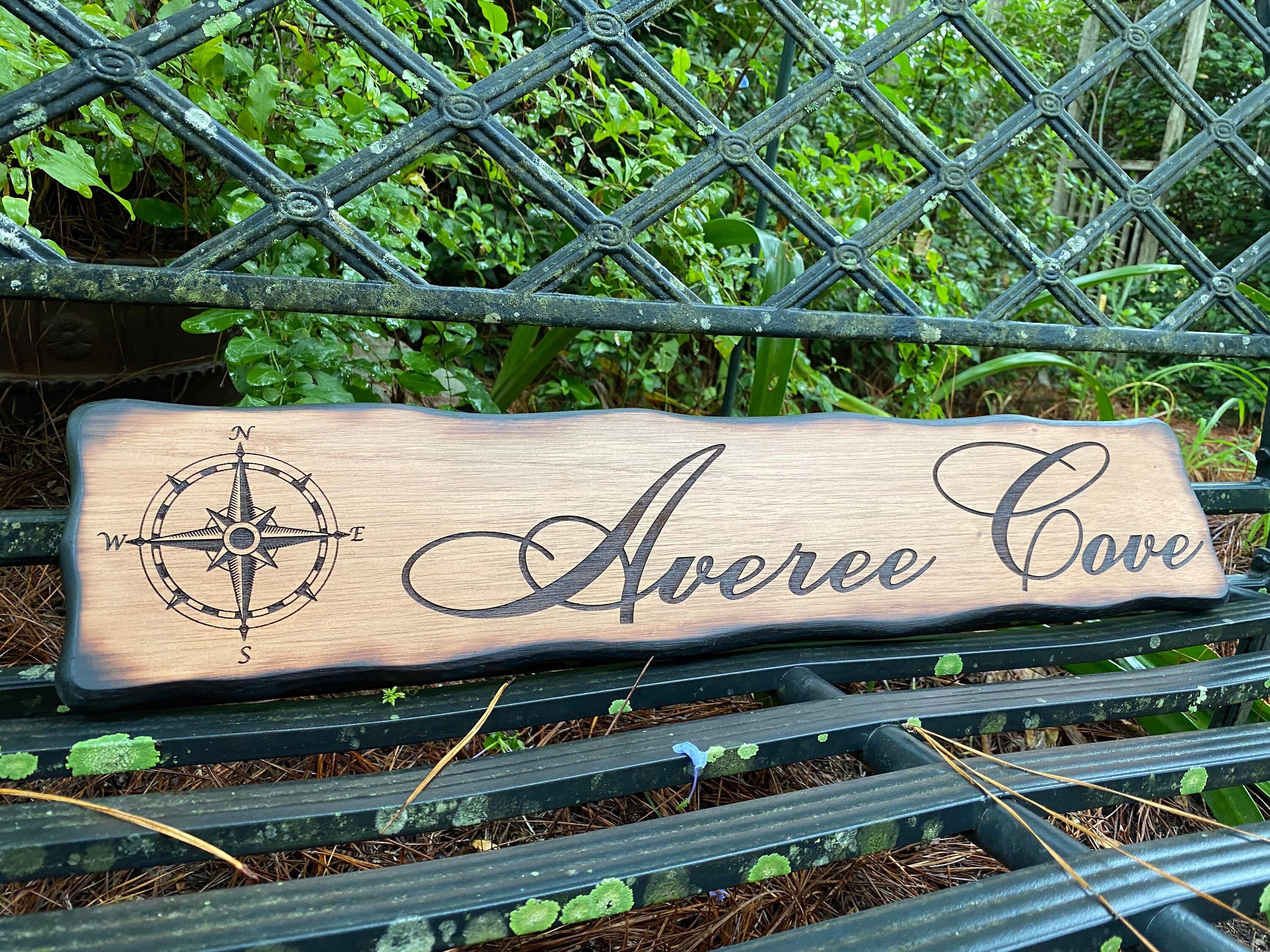 Personalized Nautical Compass Wood Sign,rustic Lake House Wall Decor ...
