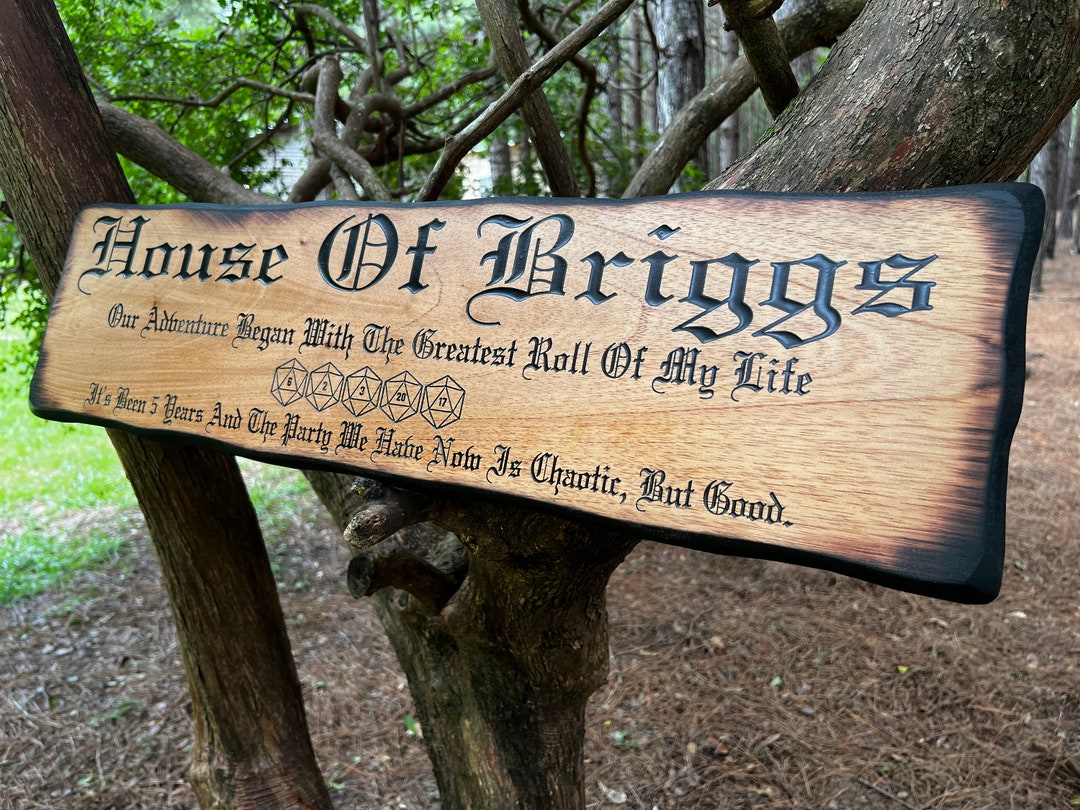 Custom Dnd D20 Date Sign Personalized Dungeons and Dragons Roll for ...