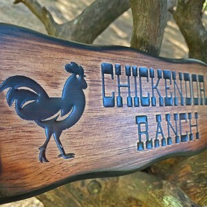 Personalized Outdoor Chicken Coop Sign, Rooster Decoration, Rustic Farm ...