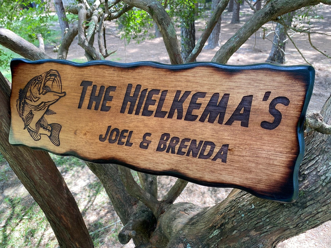 Personalized Outdoor Lake House Sign Custom Wood Address - Etsy