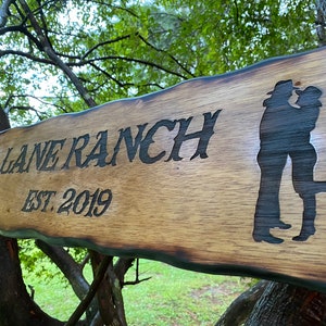 Outdoor Western Ranch House Sign - Custom Wood Cowboy Decor ...
