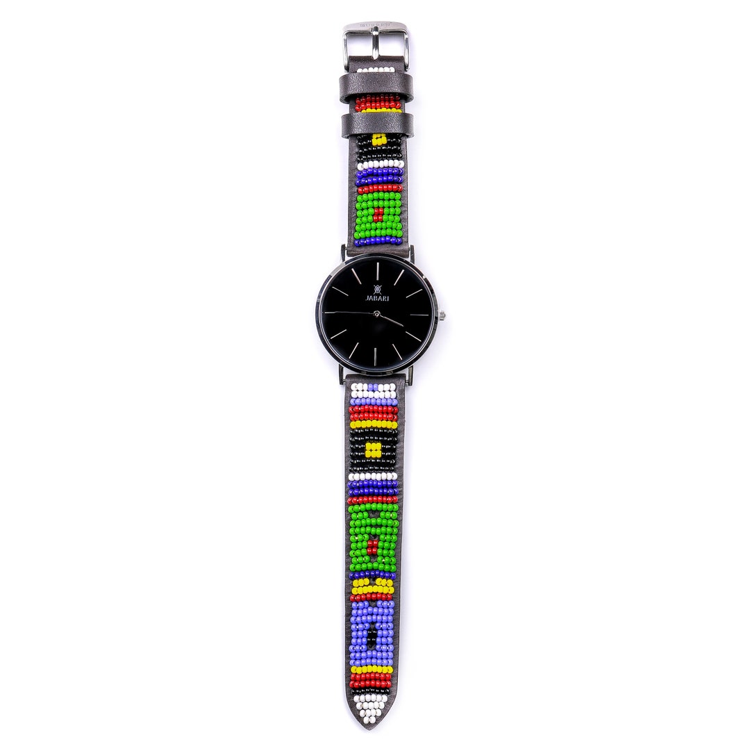 WAKATI TIME Handmade Native Maasai Inspired, Beaded Watch, Beaded ...