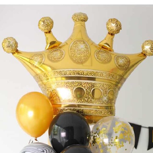 Gold Crown Balloon Queen King Crown Balloon Princess Prince | Etsy