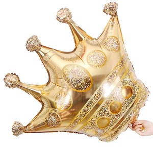 Gold Crown Balloon Queen King Crown Balloon Princess Prince - Etsy