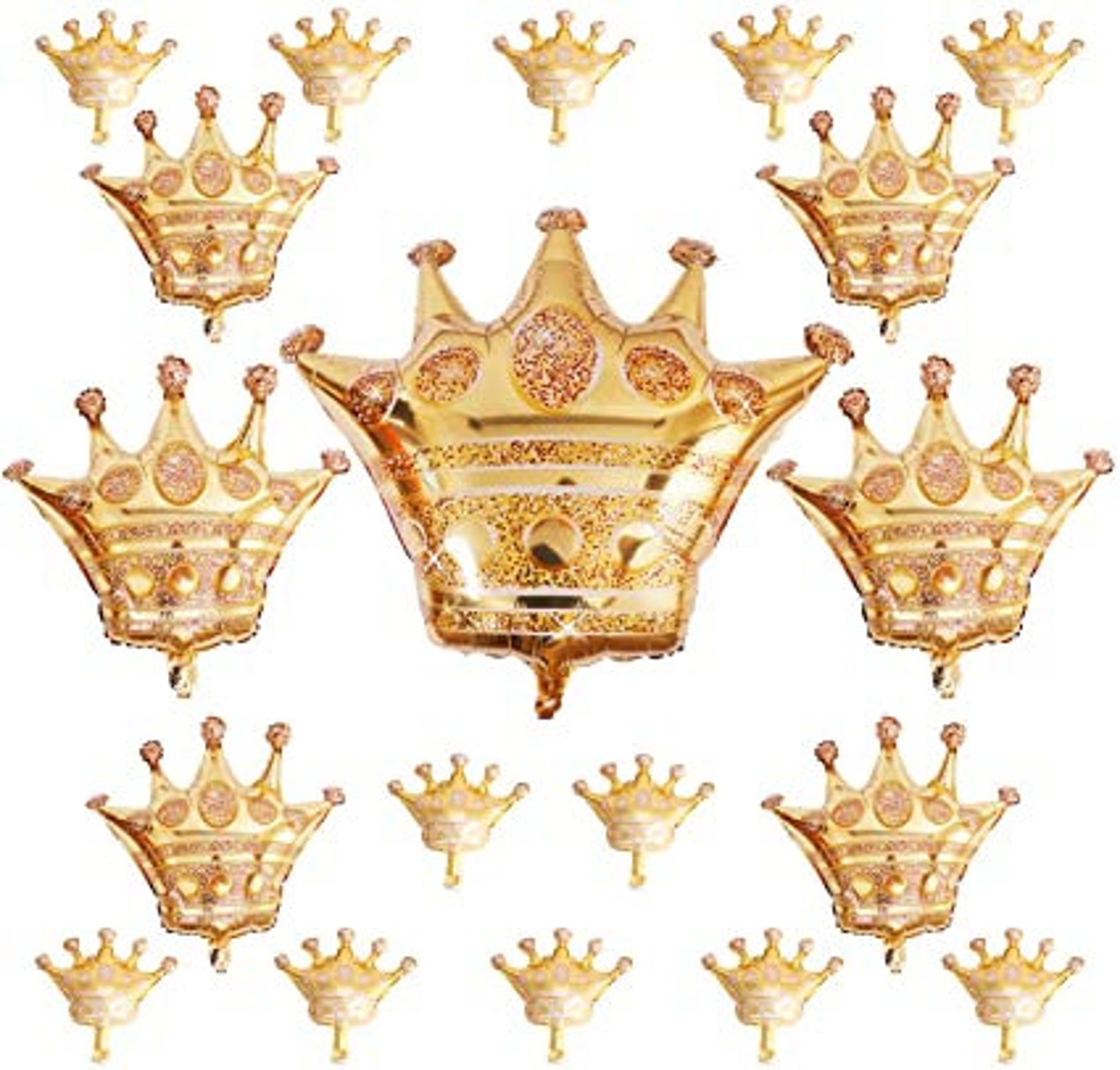 Gold Crown Balloon Queen King Crown Balloon Princess Prince | Etsy