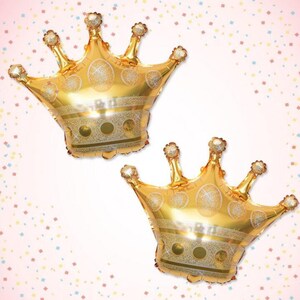 Gold Crown Balloon Queen King Crown Balloon Princess Prince - Etsy