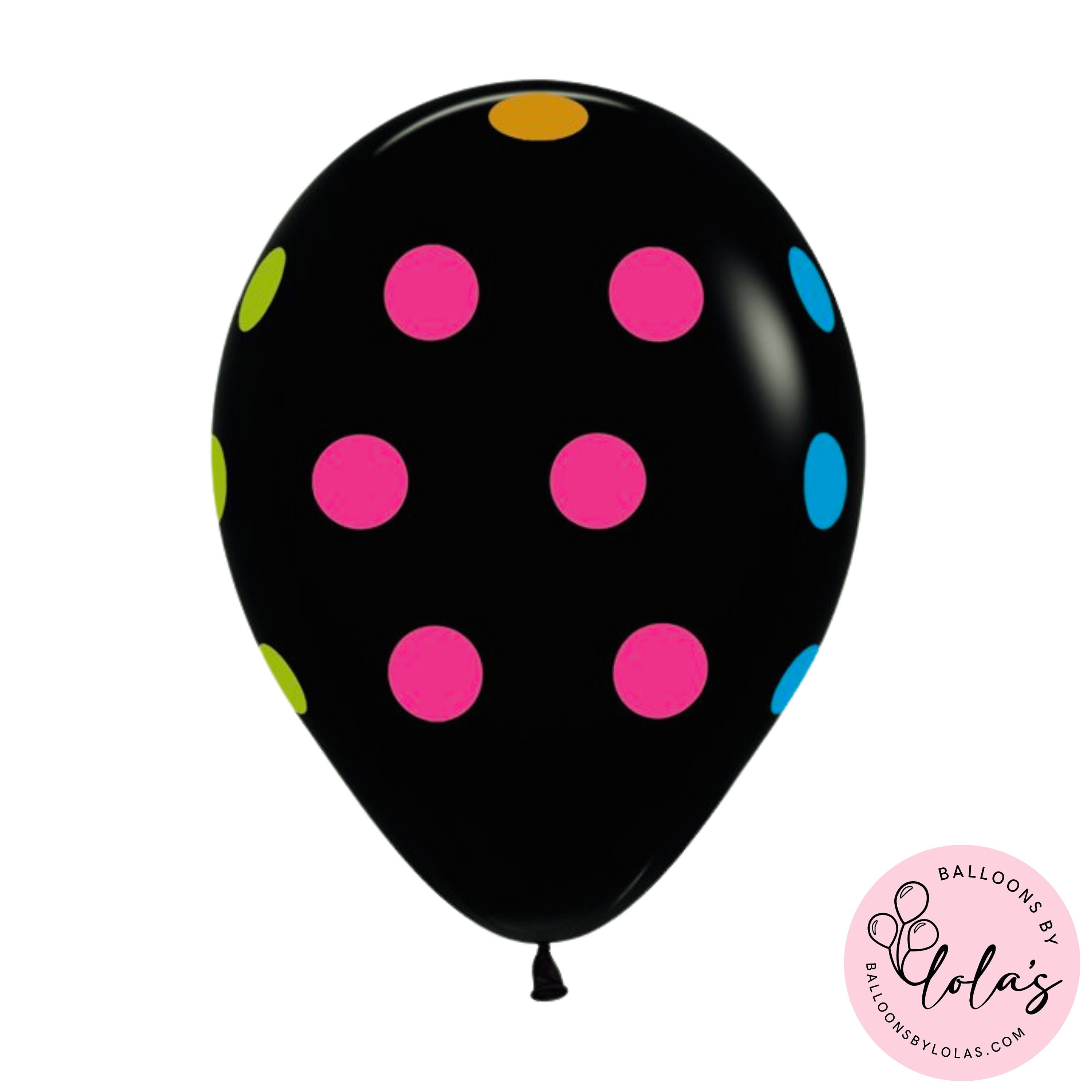Colorful Neon Polka Dots