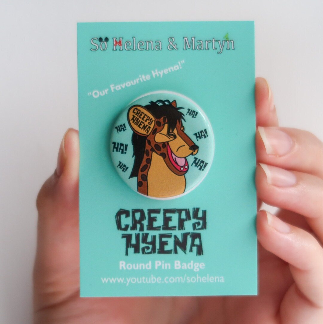 Creepy Hyena | Disney Park Inspired Pin Back Button Badge - Etsy