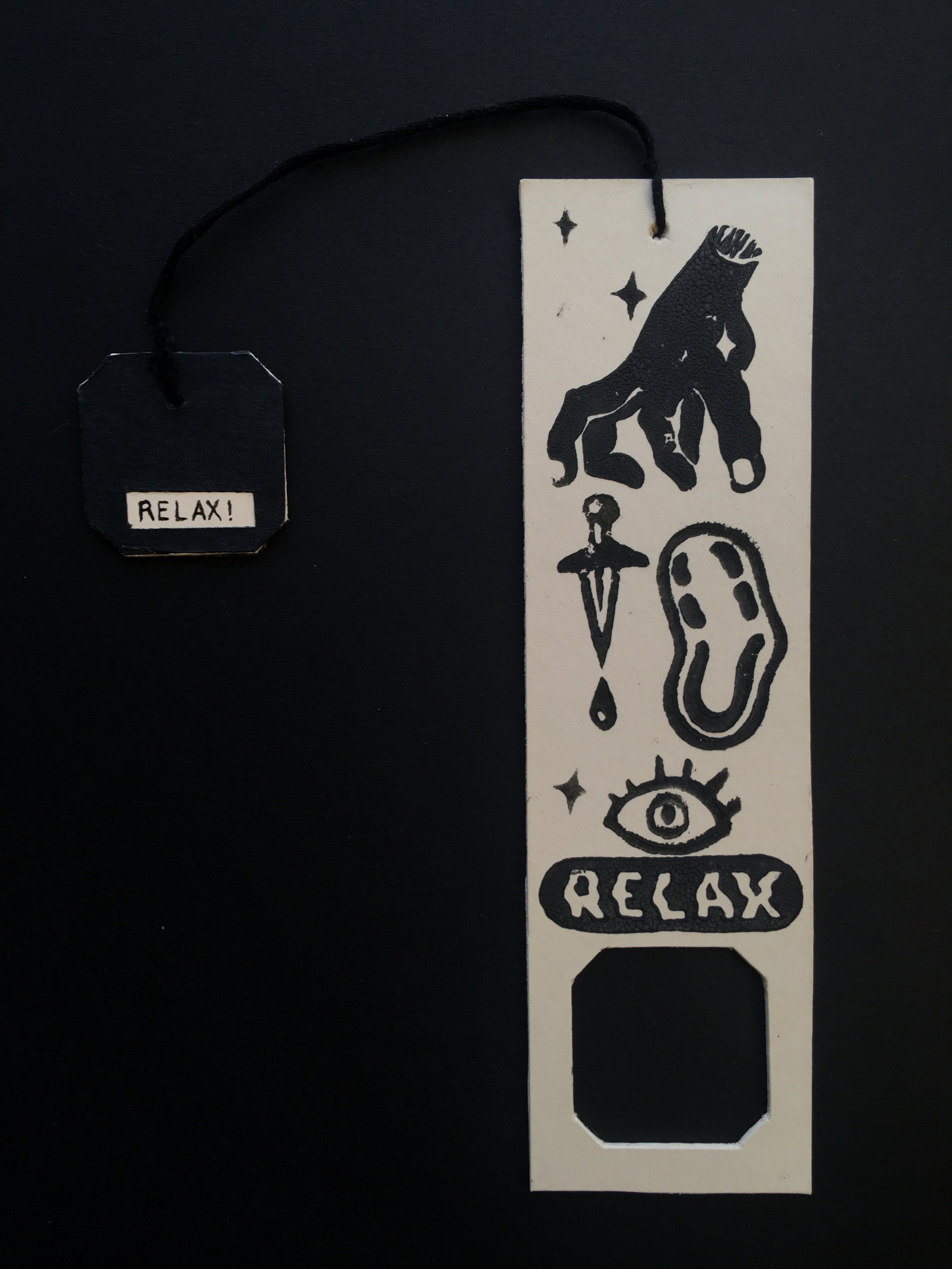 Flash Sheet Black Stamp Cutout Bookmark | Etsy