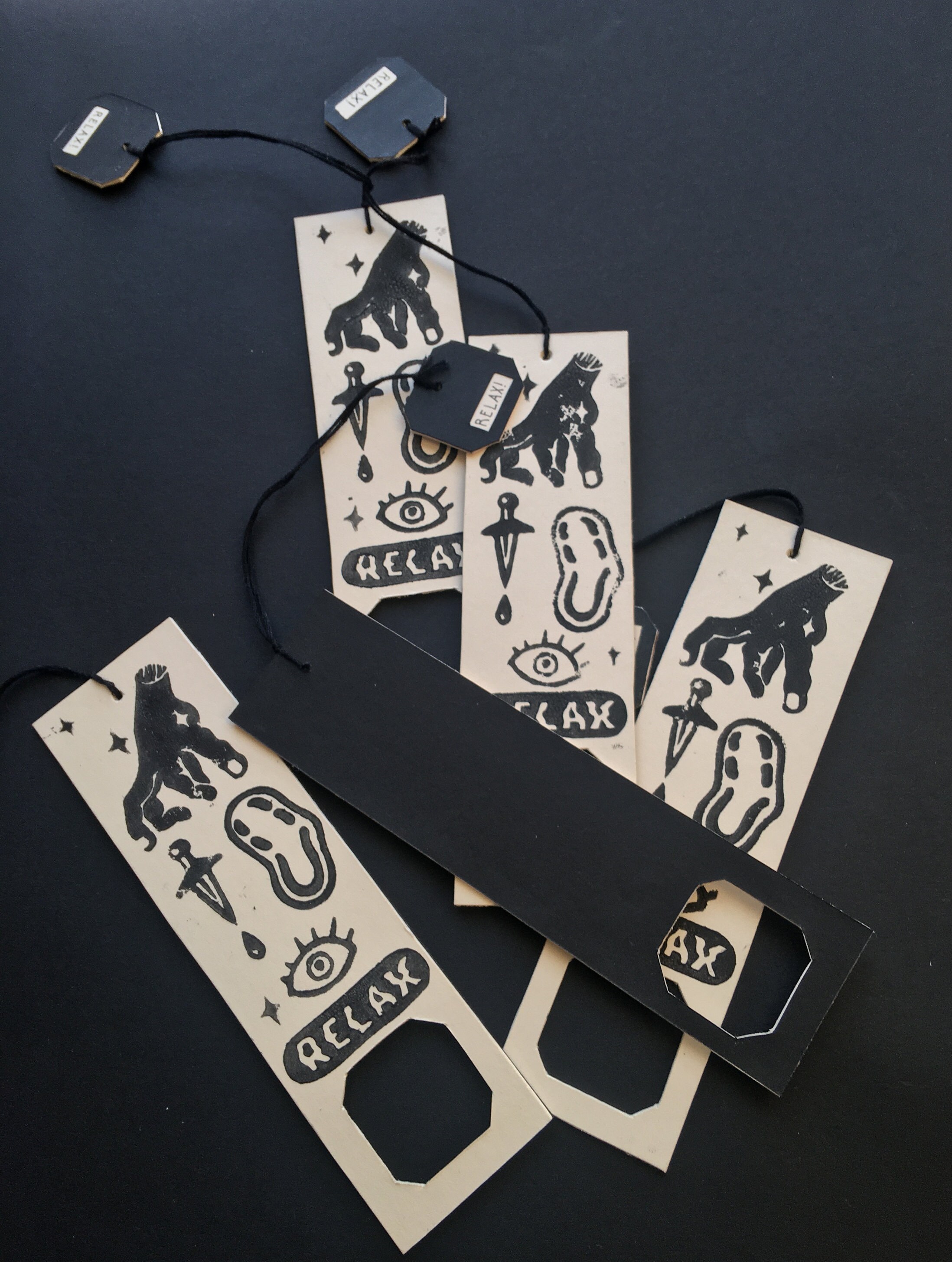 Flash Sheet Black Stamp Cutout Bookmark - Etsy
