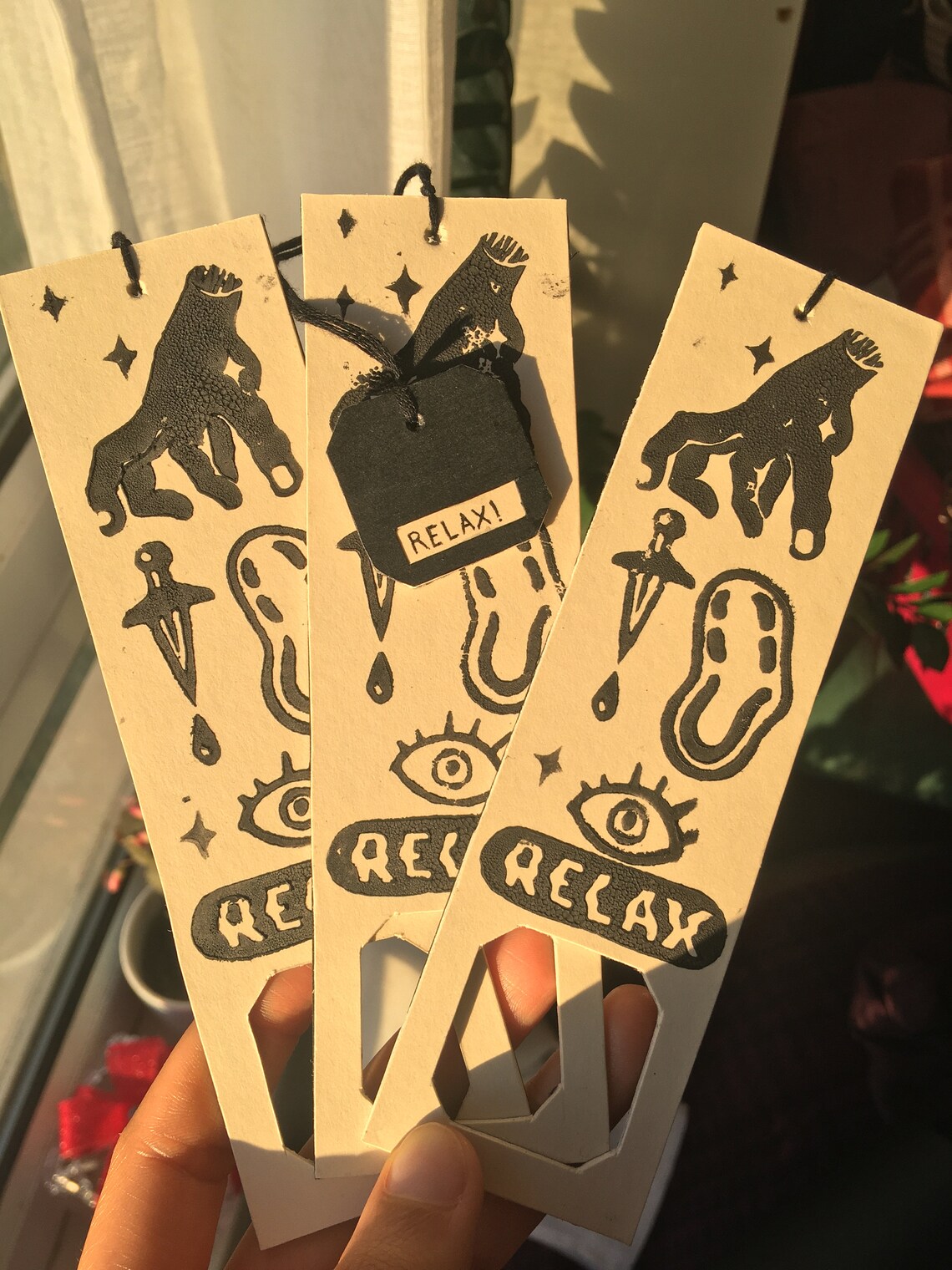 Flash Sheet Black Stamp Cutout Bookmark - Etsy