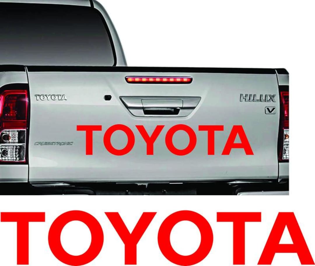 Toyota HILUX RED Tailgate Decal Sticker Pick up D4D Mk3 Kit 2.5 Diesel ...