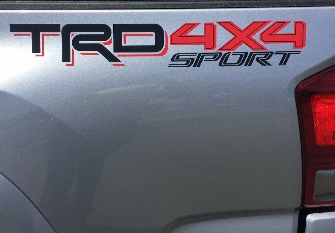 TRD 4x4 SPORT Toyota 2016 Vinyl Decals Stickers Logo Rear Panel Letters ...