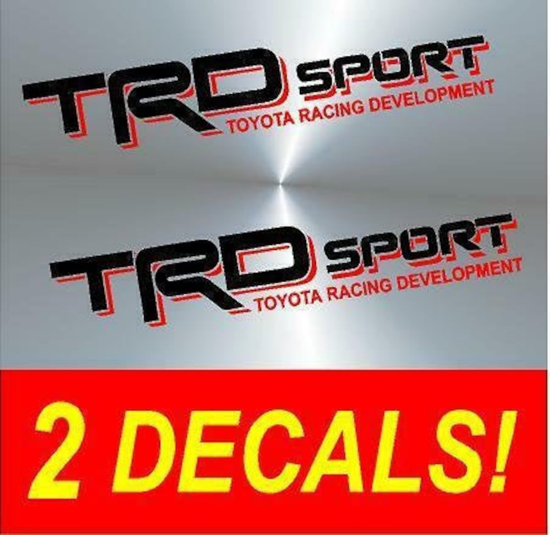 TRD Vinyl Decal Vinyl Stickers Black Red Toyota Sport Racing Tacoma ...