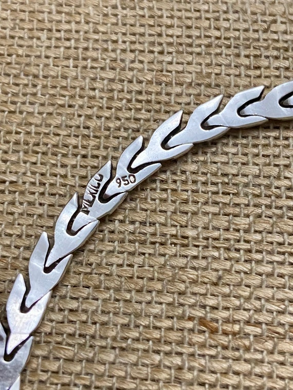 Vintage Mexico Silver 950 Link Bracelet, 950 Silver P… - Gem