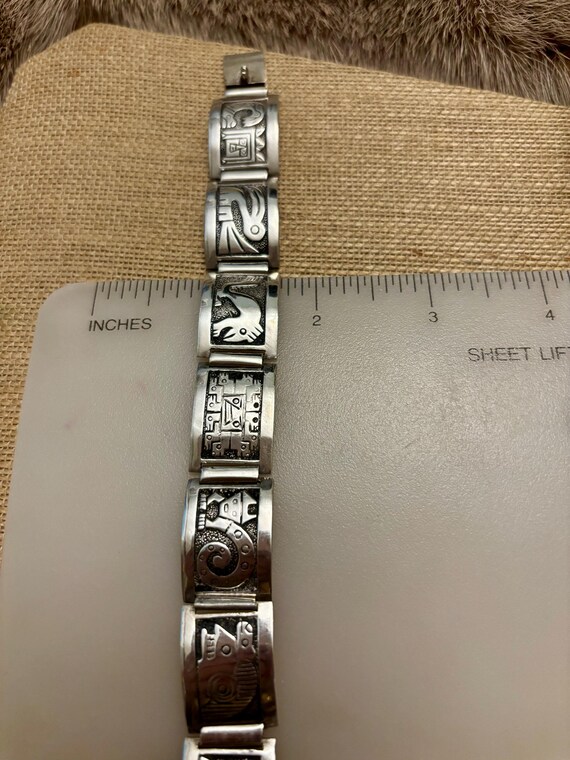 Vintage Peruvian Silver 925 Link Bracelet from Peru, … - Gem