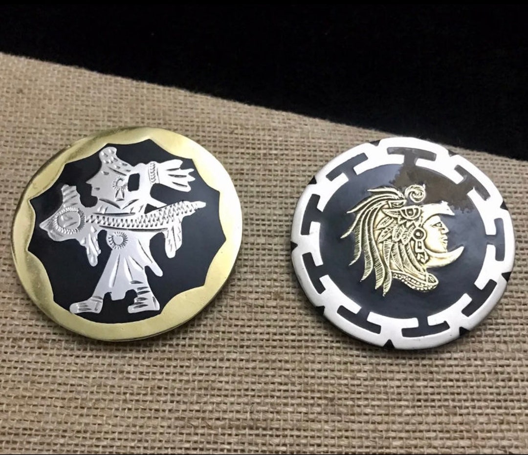 Vintage Taxco Mayan Aztec Pins, Taxco Sterling Silver Brooch, Mexican ...