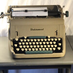 Underwood SX11 Vintage 1956 Working Manual Standard Typewriter ...