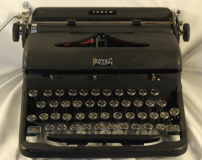 Stunning 1948 Royal Arrow Typewriter W/case Working Antique Pica Quiet ...