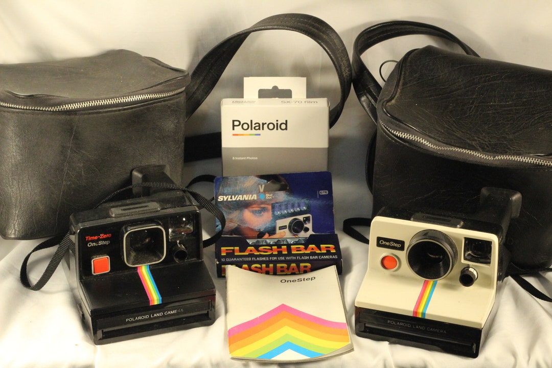 Polaroid One Step SX 70 With Case Instructions New Film and Flash Bar ...