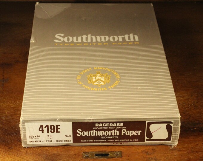 Vintage Onionskin Typewriter Paper Southworth 8.5 X 14 Lovely Cockle ...