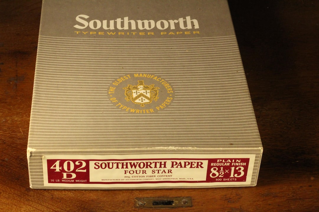 Vintage Typewriter Paper Southworth Four Star Medium Weight Beautiful ...