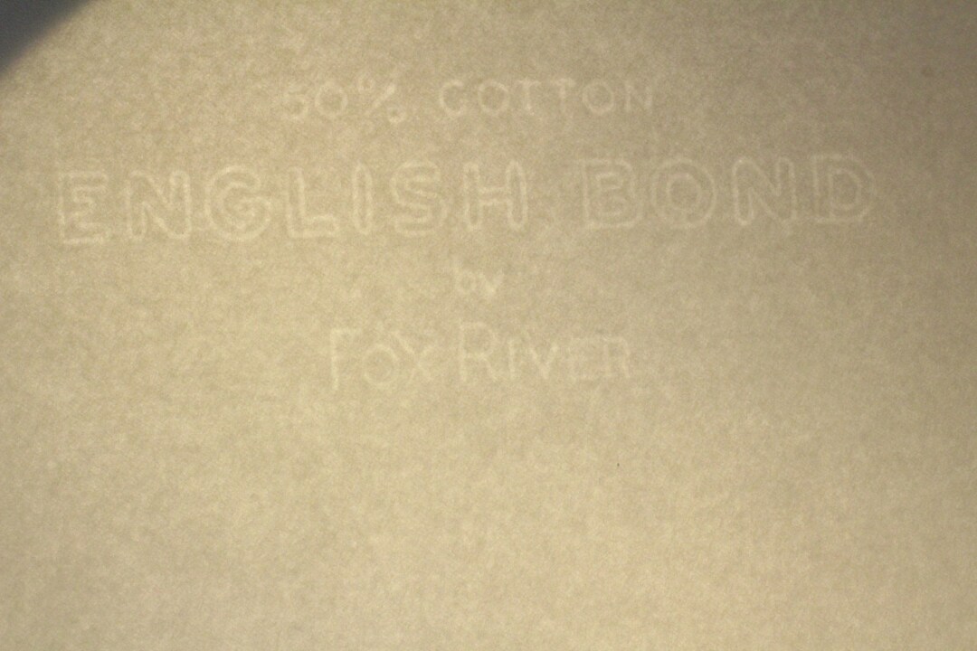 Vintage English Bond Writing Paper 50% Cotton Elegant Water Marked for ...