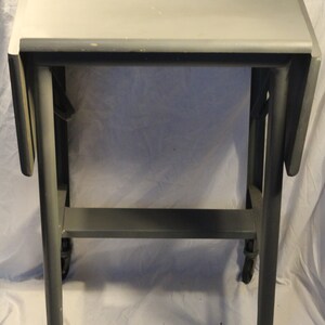 Vintage Drop Leaf Rolling Typewriter Table Solid Substantial Mobile ...