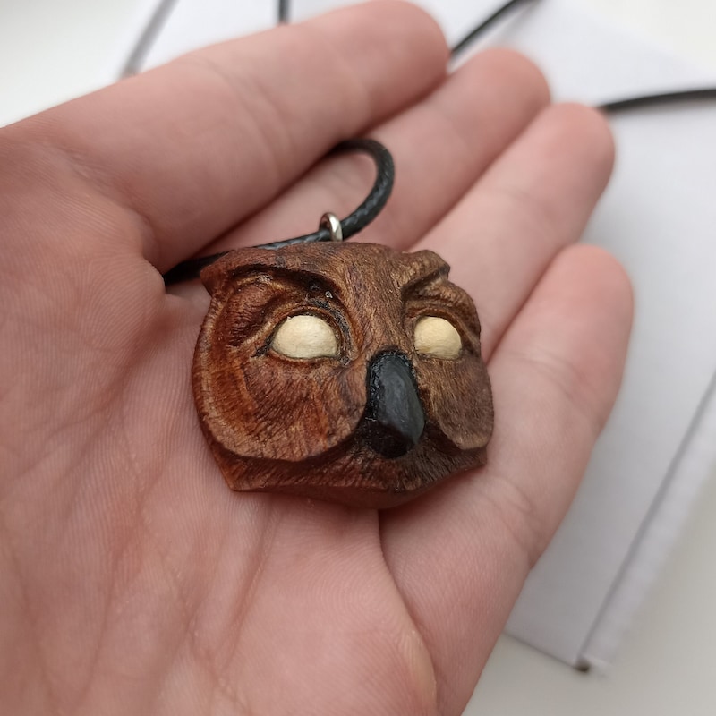Carved Wooden Pendant - Etsy